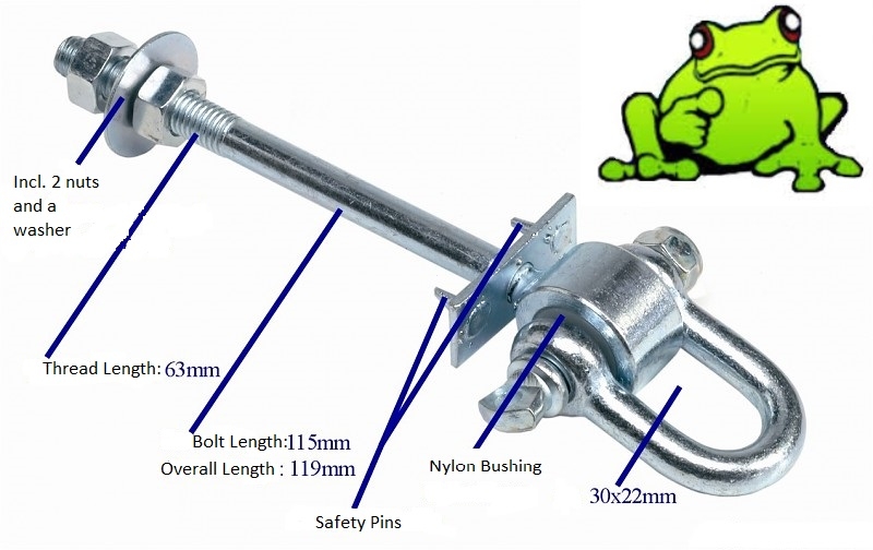 Swinging Shackle Fastener - D - by PEPPERTOWN online store