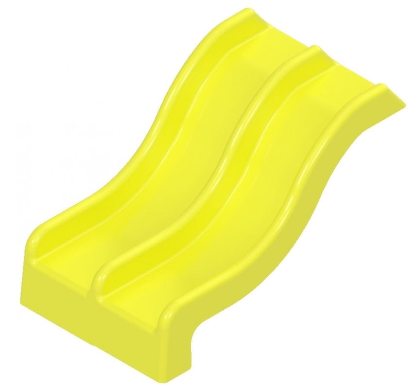 2.0m Fibreglass Double Racing Slide (suits 900mm deck height) - by ...