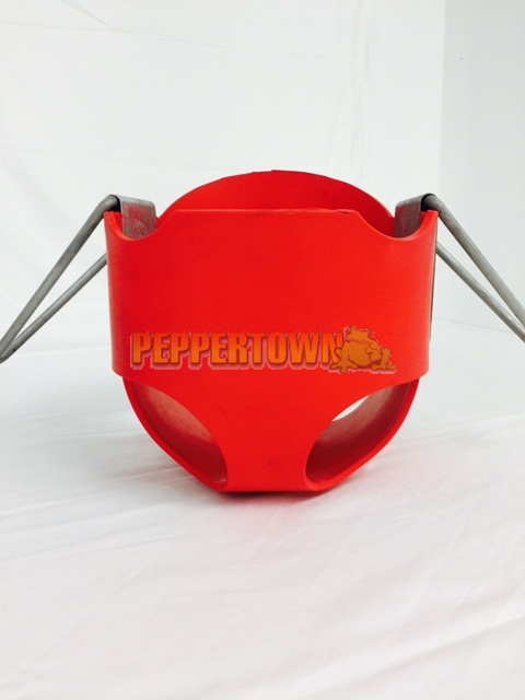 Cubby House Full Bucket Swing Polymer - Red - by PEPPERTOWN online store