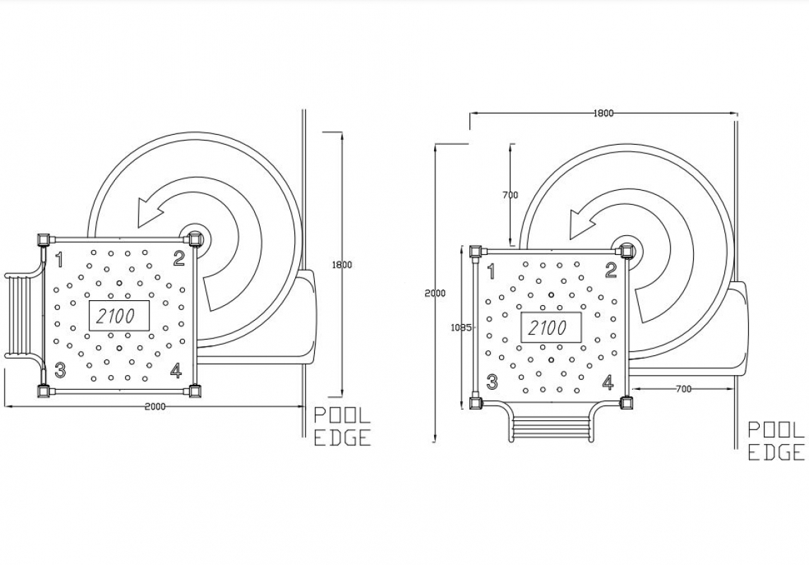 Corkscrew Water Slide (suits 2100mm deck) - by PEPPERTOWN online store