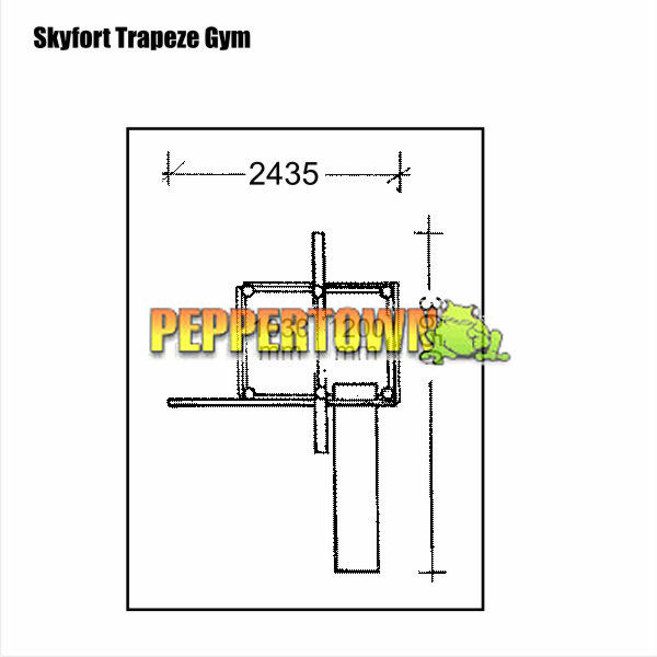 Skyfort Trapeze Gym with TWS Slide - by PEPPERTOWN online store